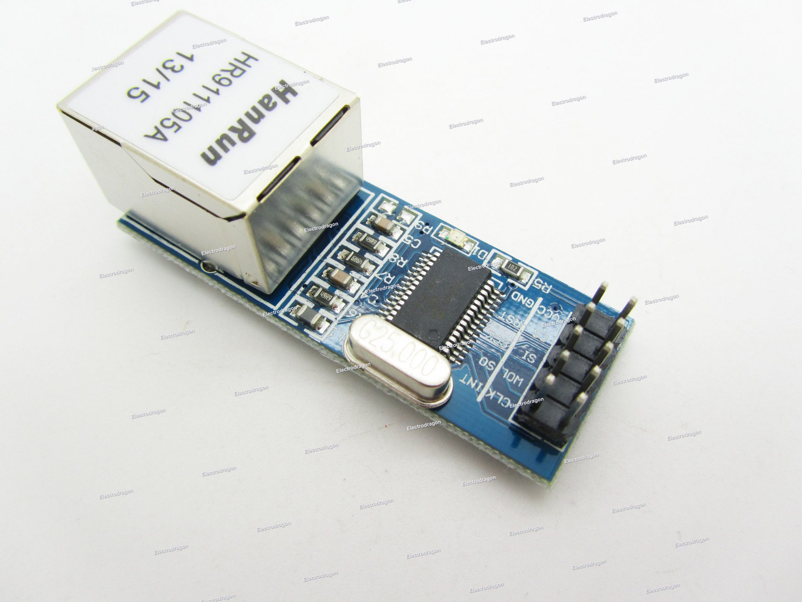 SPI to Ethernet Communication Module ENC28J60 - ElectroDragon