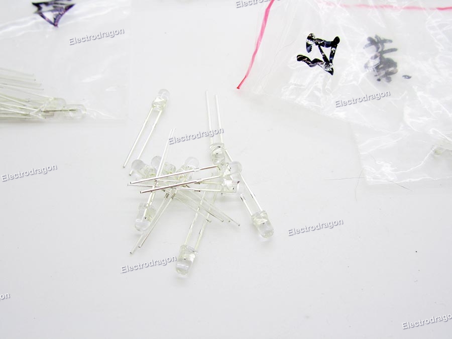 3mm LED Pack Kit (5 Kinds*10PCs) - ElectroDragon