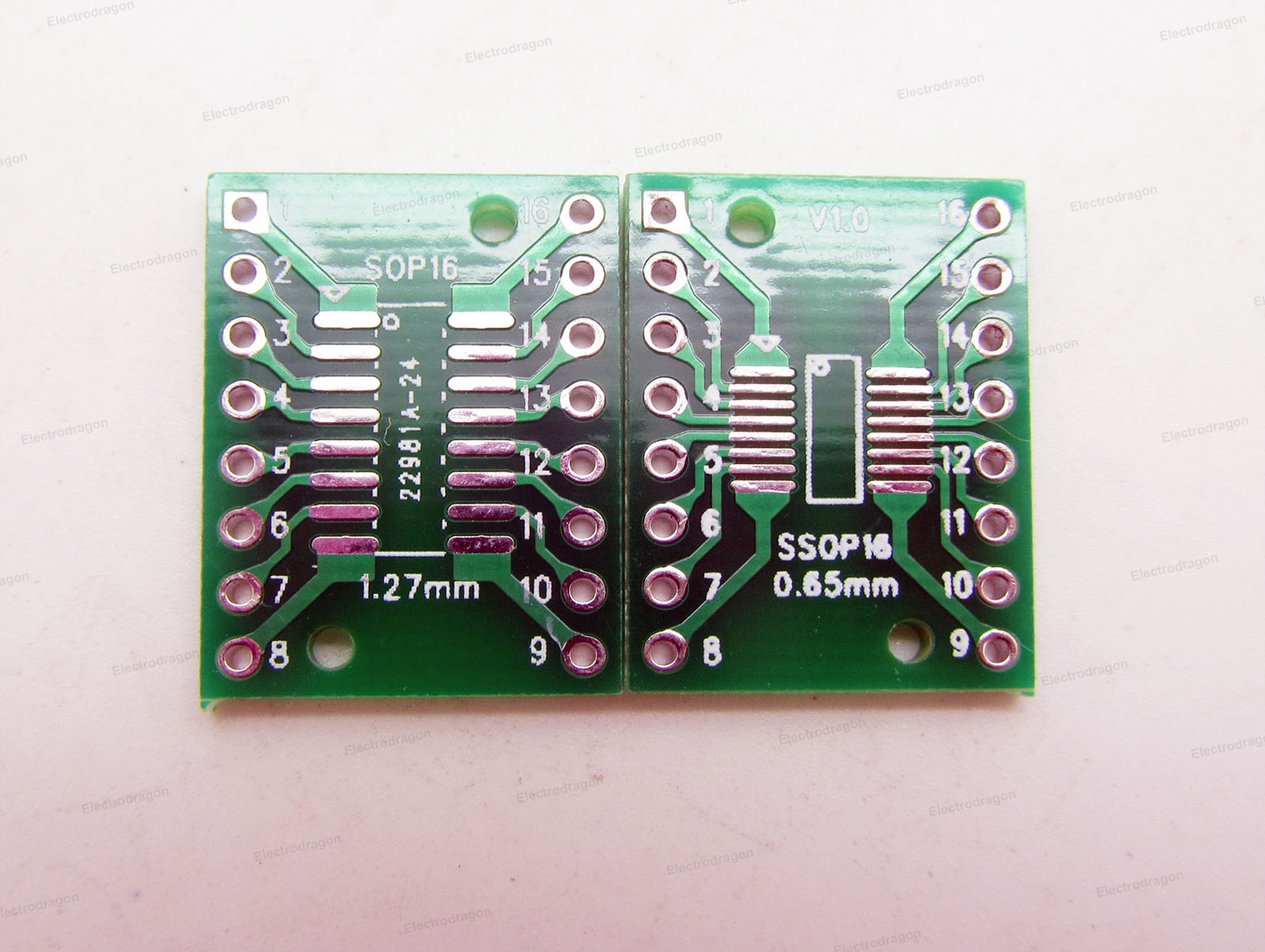 5PCs SMD to DIP IC Chip Convert Board [Package, Footprint] - ElectroDragon