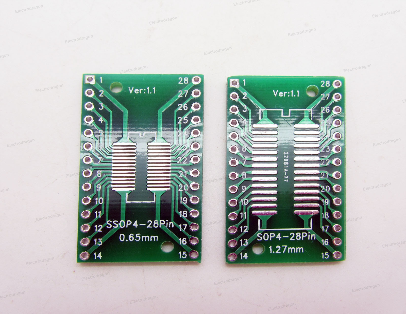 5PCs SMD to DIP IC Chip Convert Board [Package, Footprint] - ElectroDragon