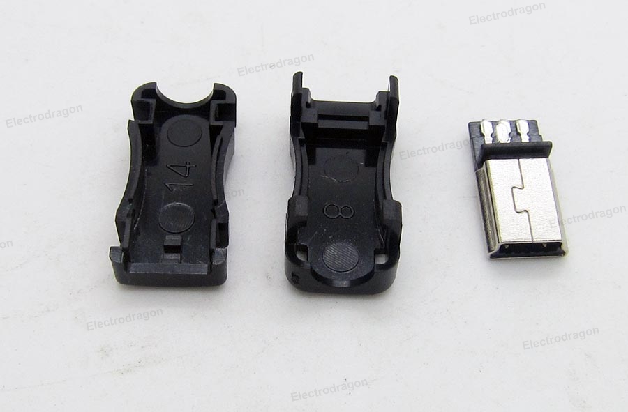 5Kits: USB Connector Kit w/Plastic Case [Types] - ElectroDragon