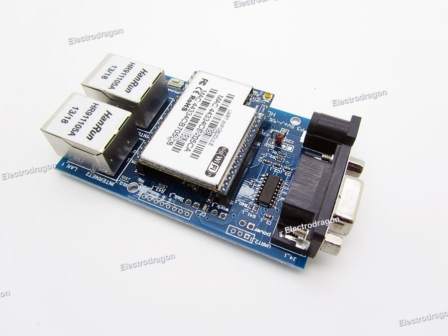 T24 Ethernet RJ45 TCP UDP to Serial RS-232 Module - ElectroDragon