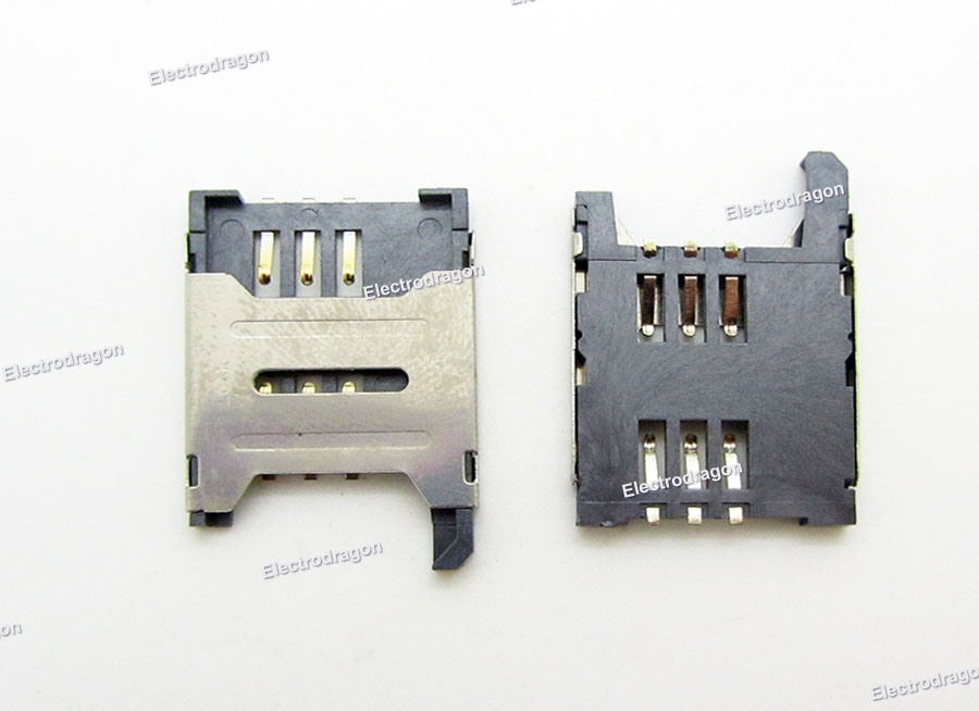 5PCs Sim Card Holder Socket 6P - ElectroDragon