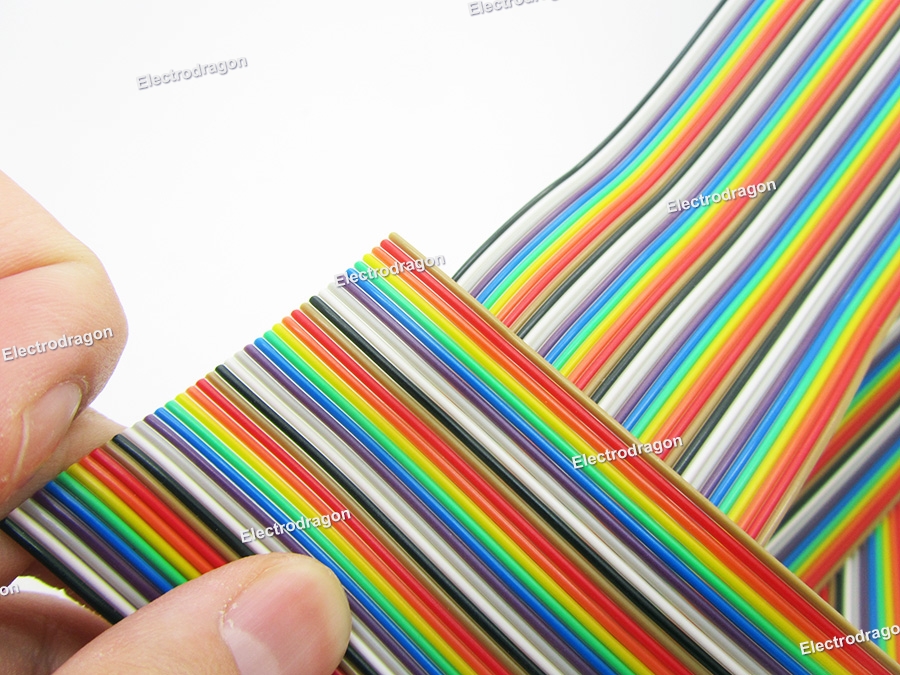 Color Ribbon Flat Cable 40P 2M - ElectroDragon