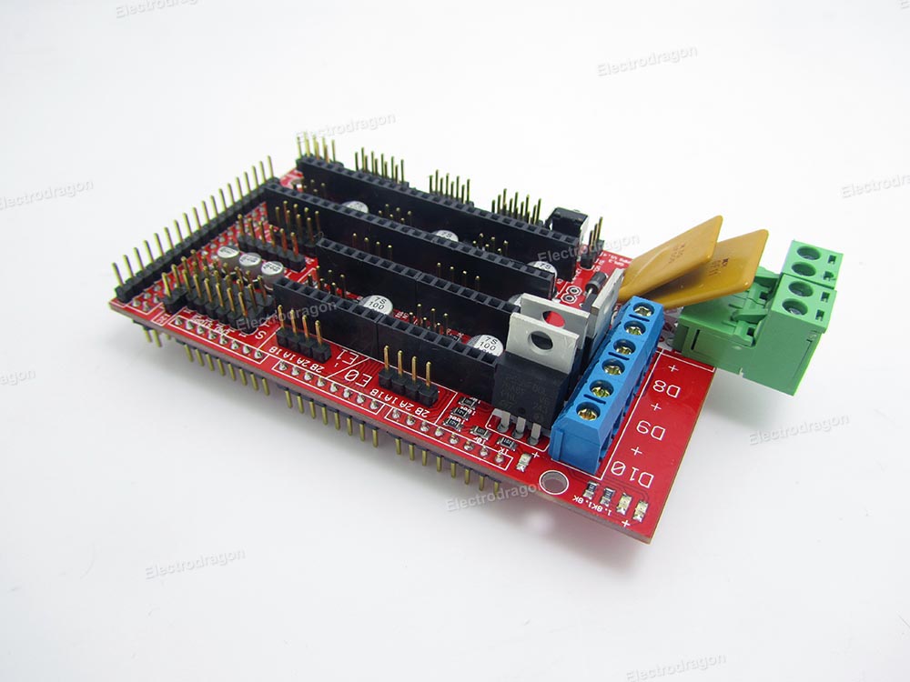 RAMPS 1.4 for Reprap, Arduino Mega (Assembled) - ElectroDragon