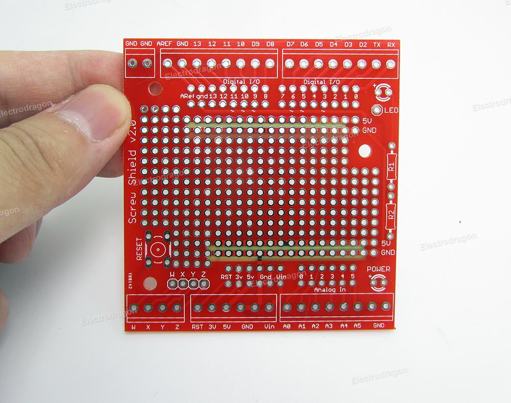 Arduino ProtoScrewShield PCB - ElectroDragon