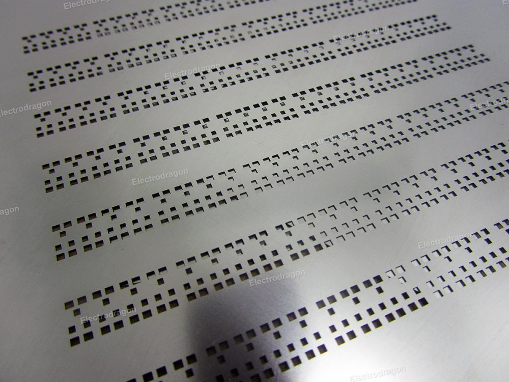 PCB Service Stencil, Frameless - ElectroDragon