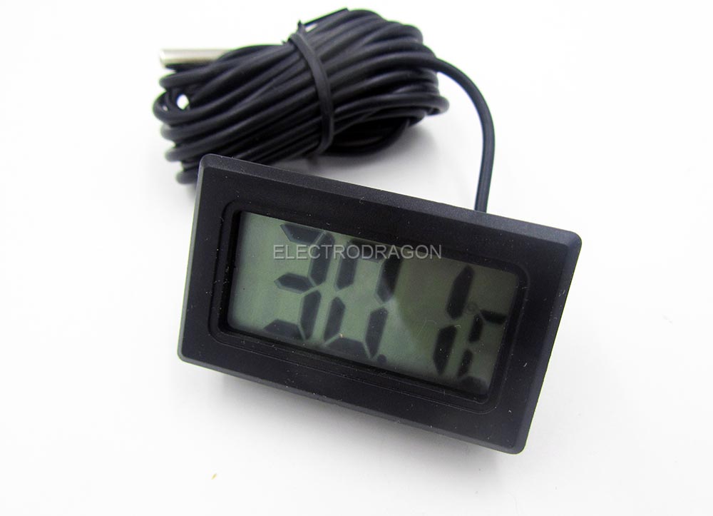 Mini Thermometer w/Digital Display (*Note) - ElectroDragon