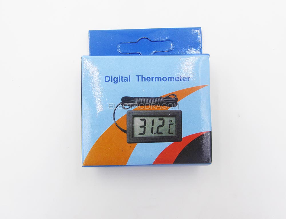 Mini Thermometer w/Digital Display (*Note) - ElectroDragon