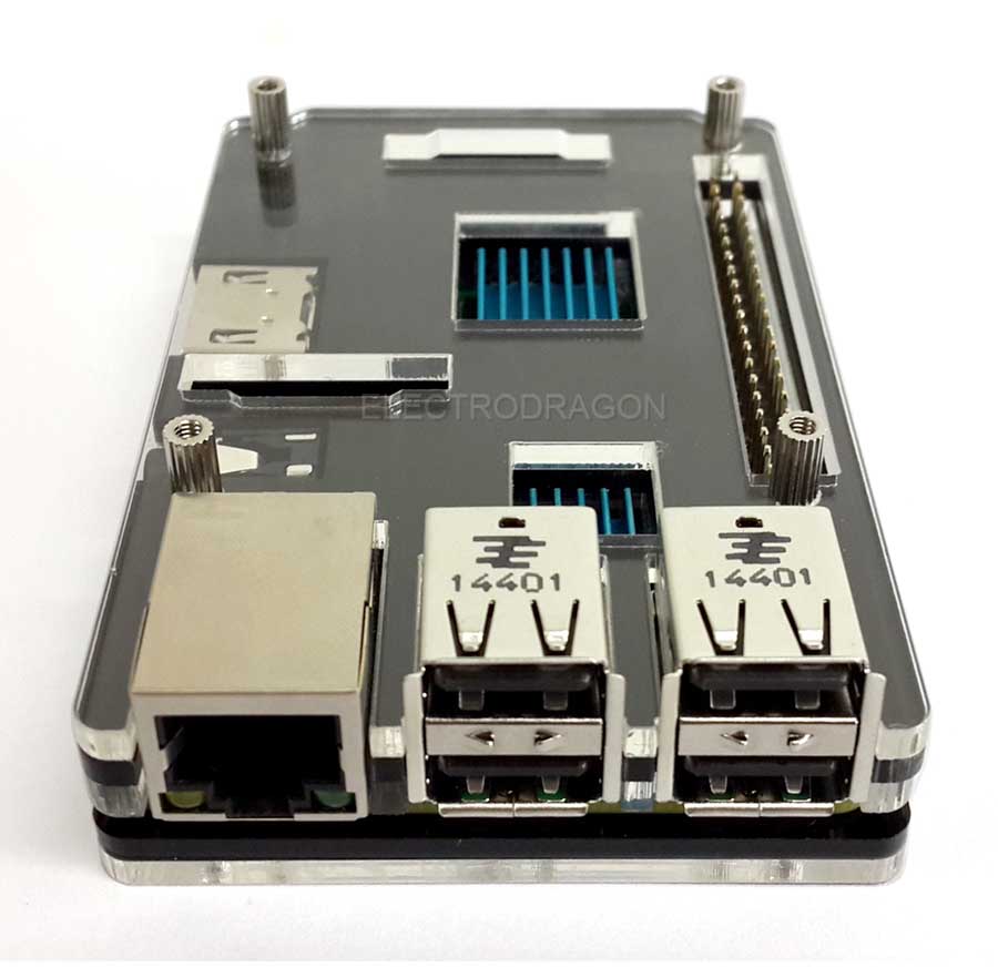 Stack Rainbow Dual-Color Case for Raspberry Pi 2-B - ElectroDragon