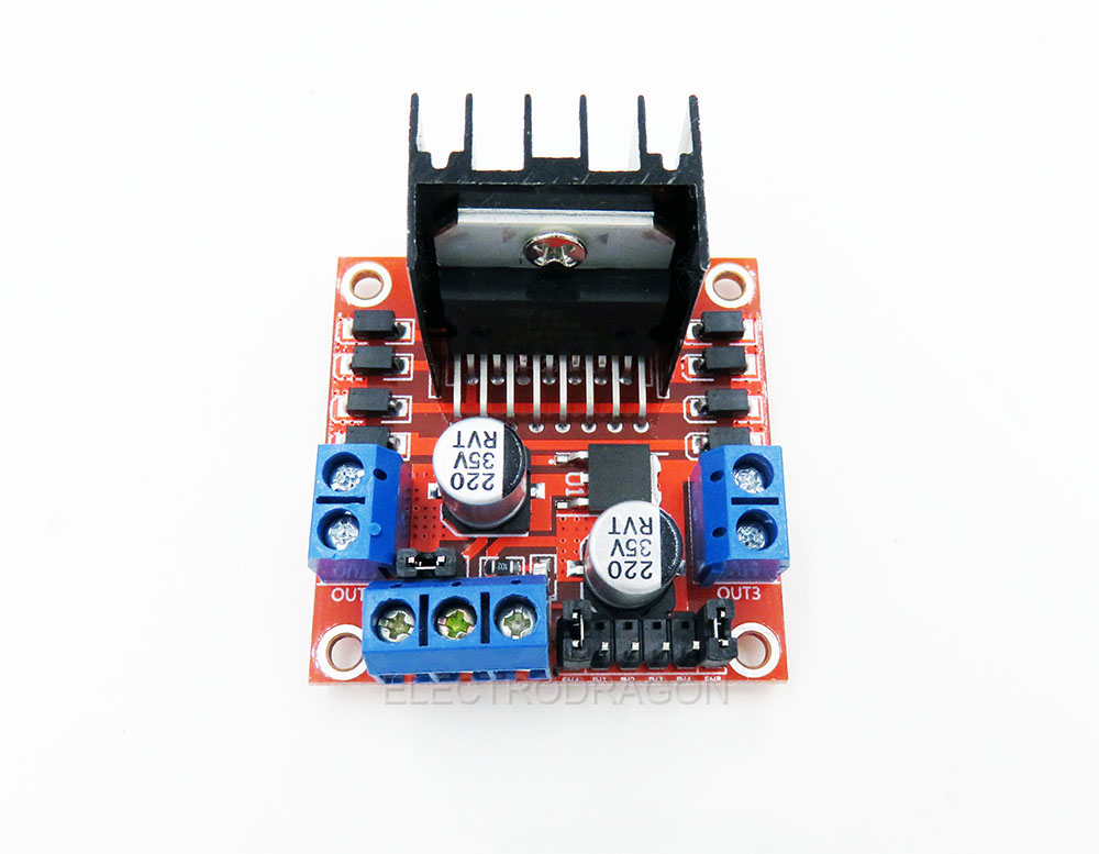 L298N DC PWM Motor Driver Board, Stepper, L298 - ElectroDragon