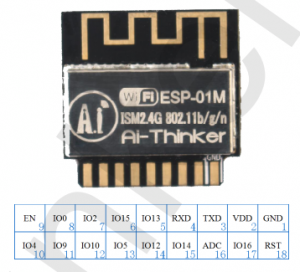 ESP-01M Wifi Module, ESP8285, 1MB, Vertical Design – ElectroDragon
