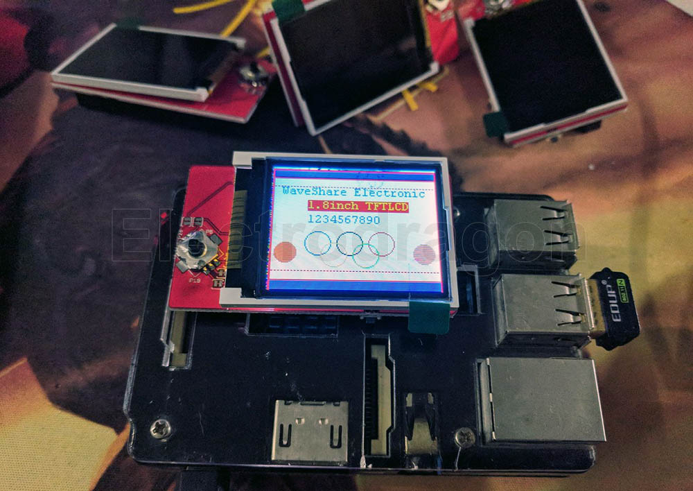 1.8'' SPI LCD Shield for Raspberry Pi - ElectroDragon