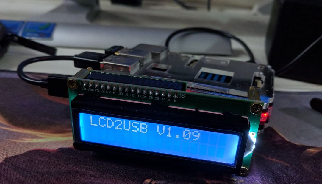 1602 LCD USB Mini Drive Board, RPI Driver Free - ElectroDragon