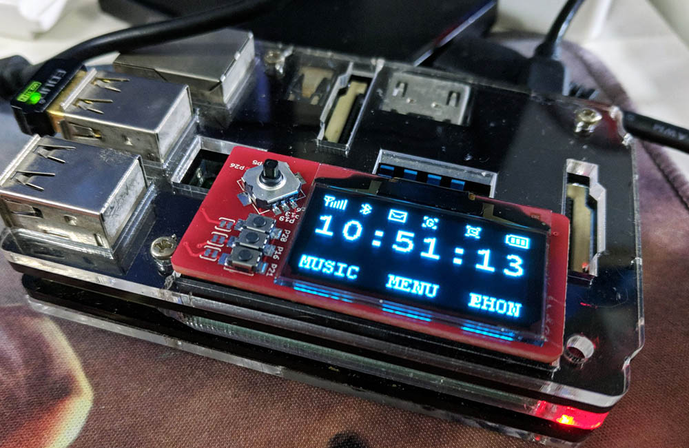 1.3'' OLED Display Mini Shield for Raspberry Pi - ElectroDragon