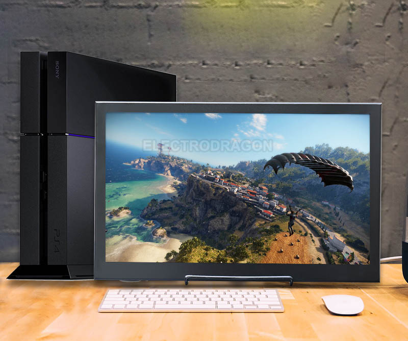 Portable HDMI LCD Display, w/speaker, 2K [Size] R3 - ElectroDragon