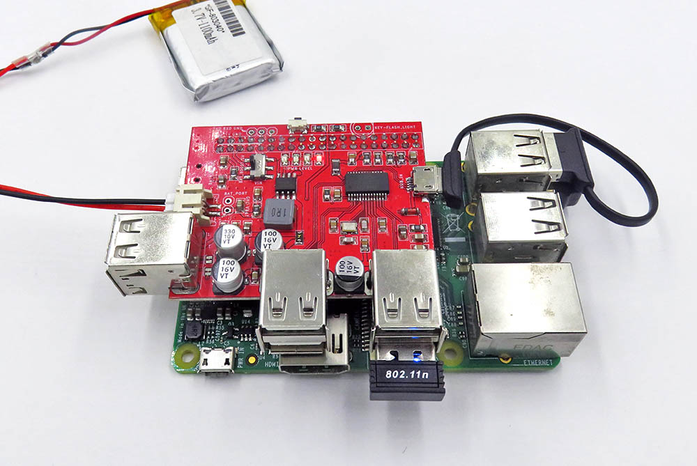 USB Battery Power Bank, USB Hub Shield for Raspberry Pi - ElectroDragon