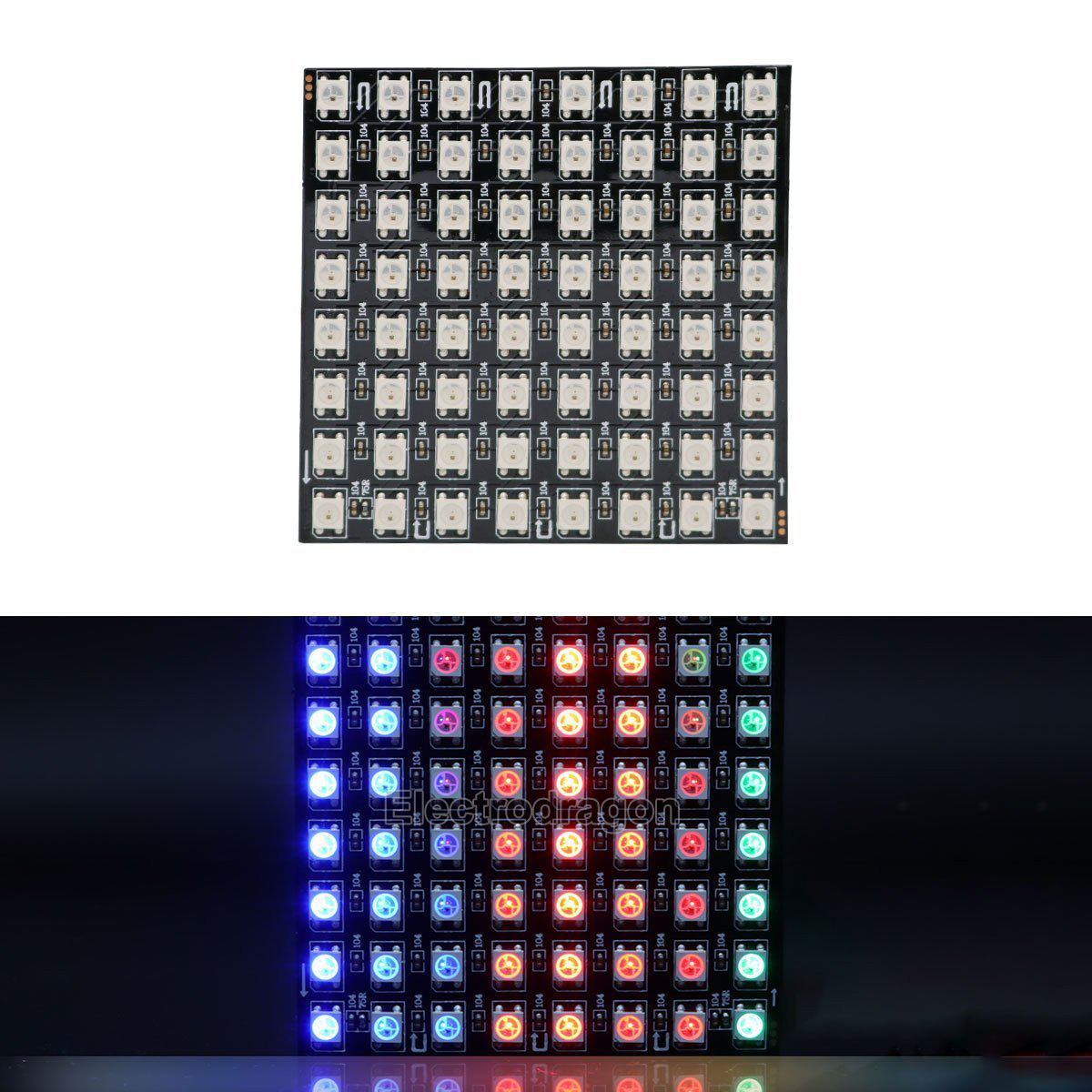 Flexible WS2812 RGB Full Color Dot Matrix Display FPCB - ElectroDragon