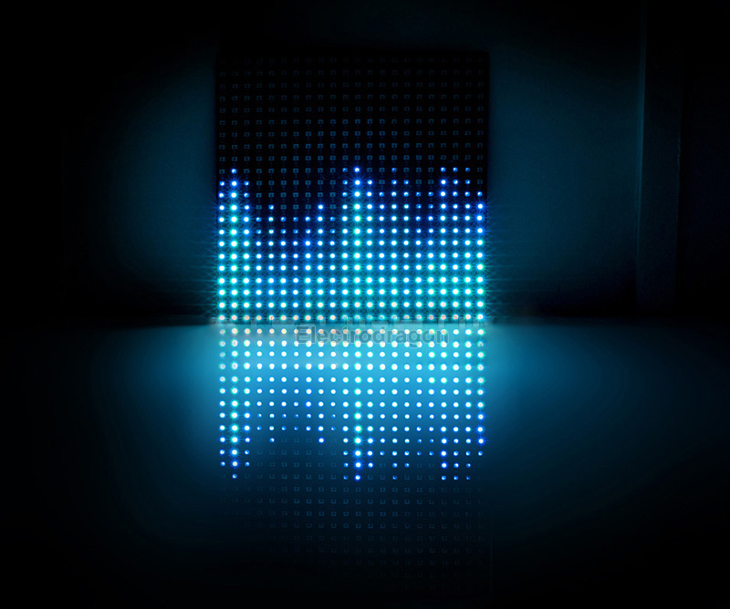 Flexible WS2812 RGB Full Color Dot Matrix Display FPCB - ElectroDragon