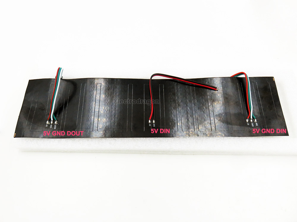 Flexible WS2812 RGB Full Color Dot Matrix Display FPCB - ElectroDragon