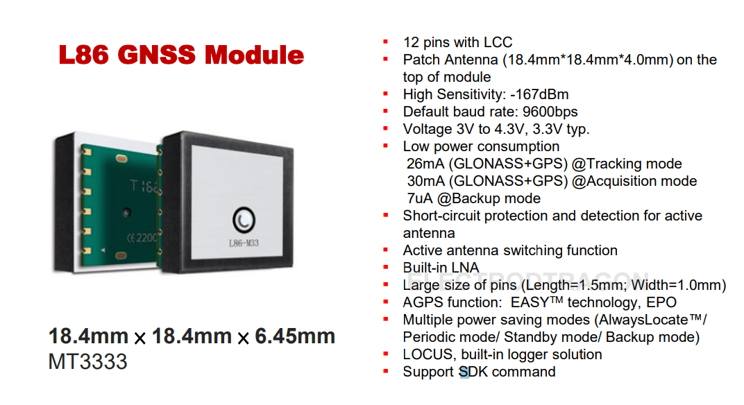 Quectecl L86 GNSS External Antenna Module[Type] - ElectroDragon