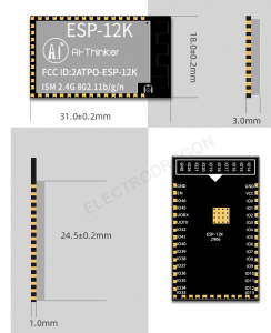 ESP-12K WIFI Module Based ESP32-S2 – ElectroDragon